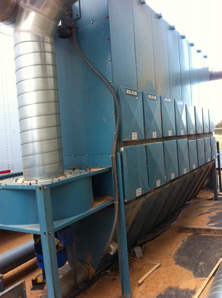 SOLD Belfab NBM 8 Dust Transfer (13,200 CFM) Shaker Baghouse Used Dust ...